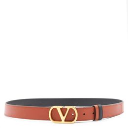 Valentino Garavani G&uuml;rtel - Cognac Leather Belt - Gr. 85 - in Braun - f&uuml;r Damen