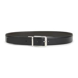 Zegna G&uuml;rtel - Reversible Leather Belt With Polished Buckle - Gr. 100 - in Grau - f&uuml;r Damen