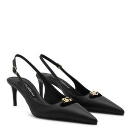 Dolce & Gabbana Dolce&Gabbana Hohe Schuhe - Pointed Toe Slingback Heels - Gr. 36,5 (EU) - in Schwarz - f&uuml;r Damen