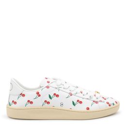 Valentino Garavani Low-Top Sneaker - White And Red Leather Sneakers - Gr. 36,5 (EU) - in Beige - f&uuml;r Damen