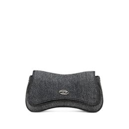 Diesel Hobo Bags - Grey Foldover Top Bag - Gr. unisize - in Grau - f&uuml;r Damen