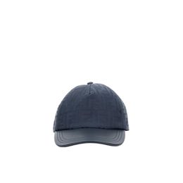 Fendi Caps & M&uuml;tzen - Basketball-Style Cotton Hat With Leather Visor - Gr. ONE SIZE - in Blau - f&uuml;r Damen