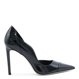 Jimmy Choo Hohe Schuhe - Pointed Toe Black Leather Stiletto Pumps - Gr. 38,5 (EU) - in Schwarz - f&uuml;r Damen