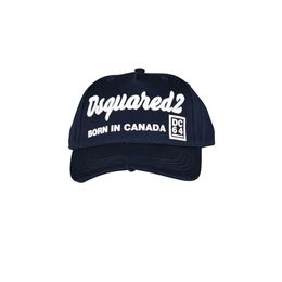 Dsquared2 Caps & M&uuml;tzen - Navy Cotton Cap With Embroidered Detailing - Gr. ONE SIZE - in Schwarz - f&uuml;r Damen