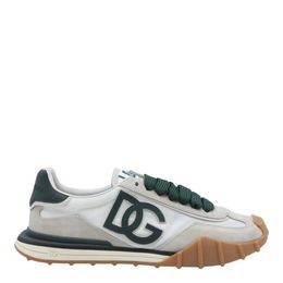 Dolce & Gabbana Dolce&Gabbana Low-Top Sneaker - Chunky Sneakers With Smooth And Suede Textures And - Gr. 44 (EU) - in Wei&szlig; - f&uuml;r Damen