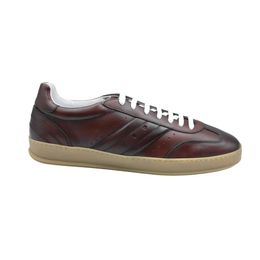 Pantofola d'Oro Pantofola D'Oro Low-Top Sneaker - Low-Top Brown Leather Sneakers With Perforated Det - Gr. 43 (EU) - in Grau - f&uuml;r Damen