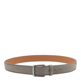 Tod's Tod's G&uuml;rtel - Suede Belt With Polished Silver Buckle - Gr. 100 - in Braun - f&uuml;r Damen