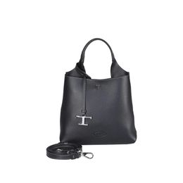 Tod's Tod's Beuteltaschen - Pebbled Black Leather Tote Bag - Gr. unisize - in Schwarz - f&uuml;r Damen
