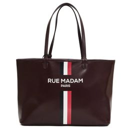 Rue Madame Shopper & Totes - Faux Leather Shopping Bag With Bordeaux Logo - Gr. unisize - in Schwarz - f&uuml;r Damen