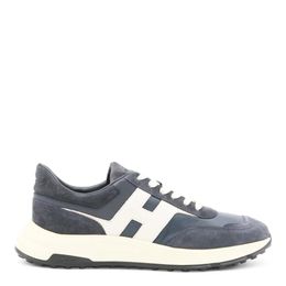 Hogan Low-Top Sneaker - Navy Leather Sneakers - Gr. 7_5 - in Grau - f&uuml;r Damen