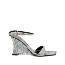Diesel Sandalen - Wedge Heel Ankle Strap Sandals - Gr. 36 (EU) - in Grau - f&uuml;r Damen