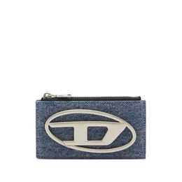 Diesel Clutches - Denim Clutch With Silver-Tone Logo - Gr. unisize - in Grau - f&uuml;r Damen