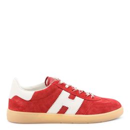 Hogan Low-Top Sneaker - Red Leather Cool Sneakers - Gr. 38 (EU) - in Rot - f&uuml;r Damen