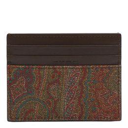 Etro Portemonnaies - Slim Textured Wallet With Paisley Pattern - Gr. unisize - in Schwarz - f&uuml;r Damen