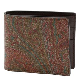 Etro Portemonnaies - Paisley Pattern Bifold Wallet - Gr. unisize - in Braun - f&uuml;r Damen