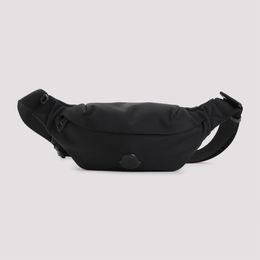 Moncler Bauchtaschen - Streamlined Belt Bag With Logo Emblem - Gr. ONE SIZE - in Schwarz - f&uuml;r Damen