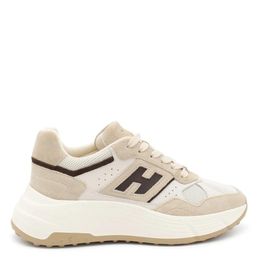 Hogan Low-Top Sneaker - Beige Leather Sneakers - Gr. 37 (EU) - in Beige - f&uuml;r Damen
