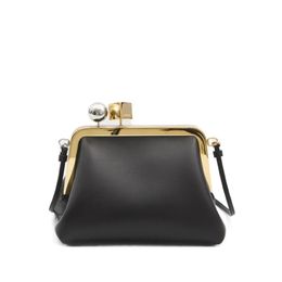 Jacquemus Clutches - Structured Black Bag With Gold-Tone Frame And Uniq - Gr. unisize - in Schwarz - f&uuml;r Damen