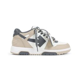Off-White Low-Top Sneaker - Low-Top Leather Sneakers With Design - Gr. 43 (EU) - in Grau - f&uuml;r Damen