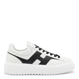 Hogan Low-Top Sneaker - White And Black Leather Sneakers - Gr. 10_5 - in Wei&szlig; - f&uuml;r Damen