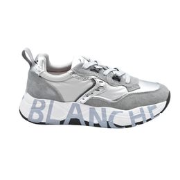 Voile Blanche Low-Top Sneaker - Laced Platform Sneakers With Mixed Material Design - Gr. 39 (EU) - in Wei&szlig; - f&uuml;r Damen
