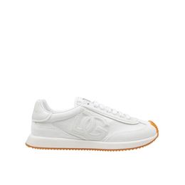 Dolce & Gabbana Dolce&Gabbana Low-Top Sneaker - Leather And Suede Cushion Sneakers, White - Gr. 45 (EU) - in Wei&szlig; - f&uuml;r Damen