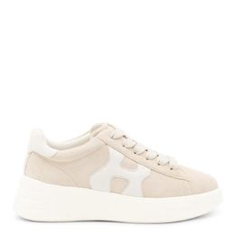 Hogan Low-Top Sneaker - Beige Leather Sneakers - Gr. 39 (EU) - in Beige - f&uuml;r Damen