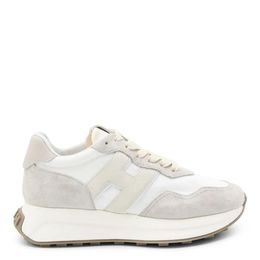 Hogan Low-Top Sneaker - White And Beige Leather Sneakers - Gr. 35 (EU) - in Wei&szlig; - f&uuml;r Damen