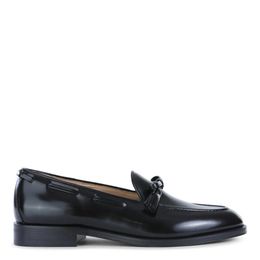 Valentino Garavani Loafer - Black Leather Loafers - Gr. 41,5 (EU) - in Schwarz - f&uuml;r Damen