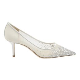 Jimmy Choo Hohe Schuhe - Pointed-Toe Pump With Mid-Height Stiletto - Gr. 35 (EU) - in Wei&szlig; - f&uuml;r Damen