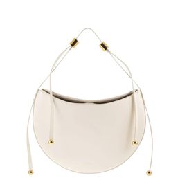 Furla Hobo Bags - Saddle-Shaped Moonstone Shoulder Bag With Cylindri - Gr. unisize - in Beige - f&uuml;r Damen