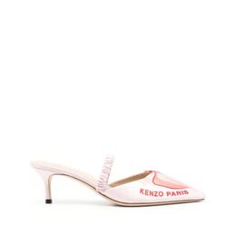 Kenzo Hohe Schuhe - Light Pink Satin-Finish Pointed Toe Pumps - Gr. 38 (EU) - in Rosa - f&uuml;r Damen