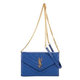 SAINT LAURENT Crossbody Bags - Enveloppe Wallet On Chain - Gr. unisize - in Blau - f&uuml;r Damen