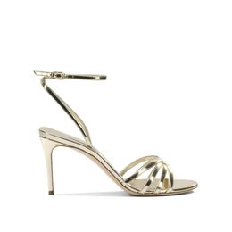 Casadei Sandalen - Metallic Finish Stiletto Sandals - Gr. 39 (EU) - in Beige - f&uuml;r Damen
