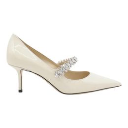 Jimmy Choo Hohe Schuhe - Pointed-Toe Pump With Mid-Height Stiletto - Gr. 38 (EU) - in Beige - f&uuml;r Damen
