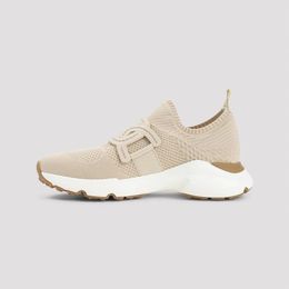 Tod's Tod's Low-Top Sneaker - Knitted Cotton Sneakers With Chunky Sole - Gr. 39,5 (EU) - in Beige - f&uuml;r Damen
