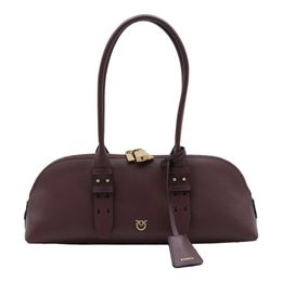 Pinko Hobo Bags - Sleek Elongated Purple Bag With Gold-Tone Padlock - Gr. unisize - in Schwarz - f&uuml;r Damen