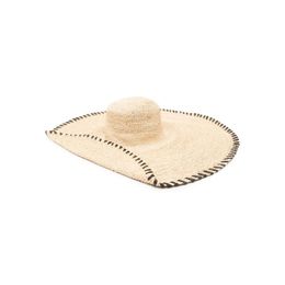 Lanvin Caps & M&uuml;tzen - Beige Raffia Wide-Brim Hat - Gr. 58 - in Beige - f&uuml;r Damen