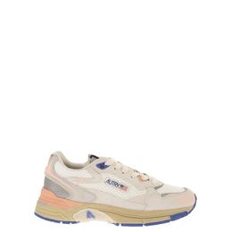 Autry Low-Top Sneaker - Hyperway Low Mesh/Suede Wht/Peach Pnk - Gr. 38 (EU) - in Grau - f&uuml;r Damen