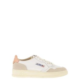 Autry Low-Top Sneaker - Medalist Low - Leather And Suede Trainers - Gr. 36 (EU) - in Beige - f&uuml;r Damen