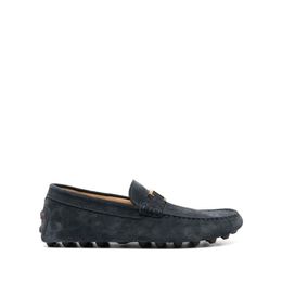 Tod's Tod's Loafer - Almond Toe Blue Calf Leather Flats - Gr. 6 - in Schwarz - f&uuml;r Damen