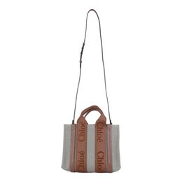 Chlo&eacute; Chlo&eacute; Hobo Bags - Textured Grey Tote Bag With Embroidered Straps - Gr. unisize - in Rosa - f&uuml;r Damen