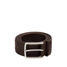 Bottega Veneta G&uuml;rtel - Intreccio Leather Belt - Gr. 85 - in Beige - f&uuml;r Damen