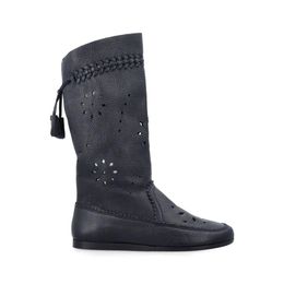 Isabel Marant Stiefel - Perforated Calfskin Welky Boots With Braided Detai - Gr. 37 (EU) - in Schwarz - f&uuml;r Damen
