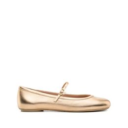 Gianvito Rossi Lamb Leather Ballerina Flats With Delicate Strap D - Gr. 39 (EU) - in Braun
