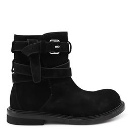 Moschino Stiefel - Black Leather Boots - Gr. 45 (EU) - in Schwarz - f&uuml;r Damen