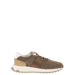 Tod's Tod's Low-Top Sneaker - Suede Upper Sneakers With Smooth Leather Inserts - Gr. 9_5 - in Braun - f&uuml;r Damen