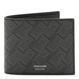 Salvatore Ferragamo Portemonnaies - Monogram Embossed Leather Wallet - Gr. unisize - in Grau - f&uuml;r Damen