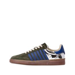 Dsquared2 Low-Top Sneaker - Low-Top Sneakers With Olive Green Suede - Gr. 45 (EU) - in Rosa - f&uuml;r Damen