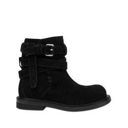 Moschino Stiefel - Adjustable Buckle Black Ankle Boots - Gr. 40 (EU) - in Schwarz - f&uuml;r Damen